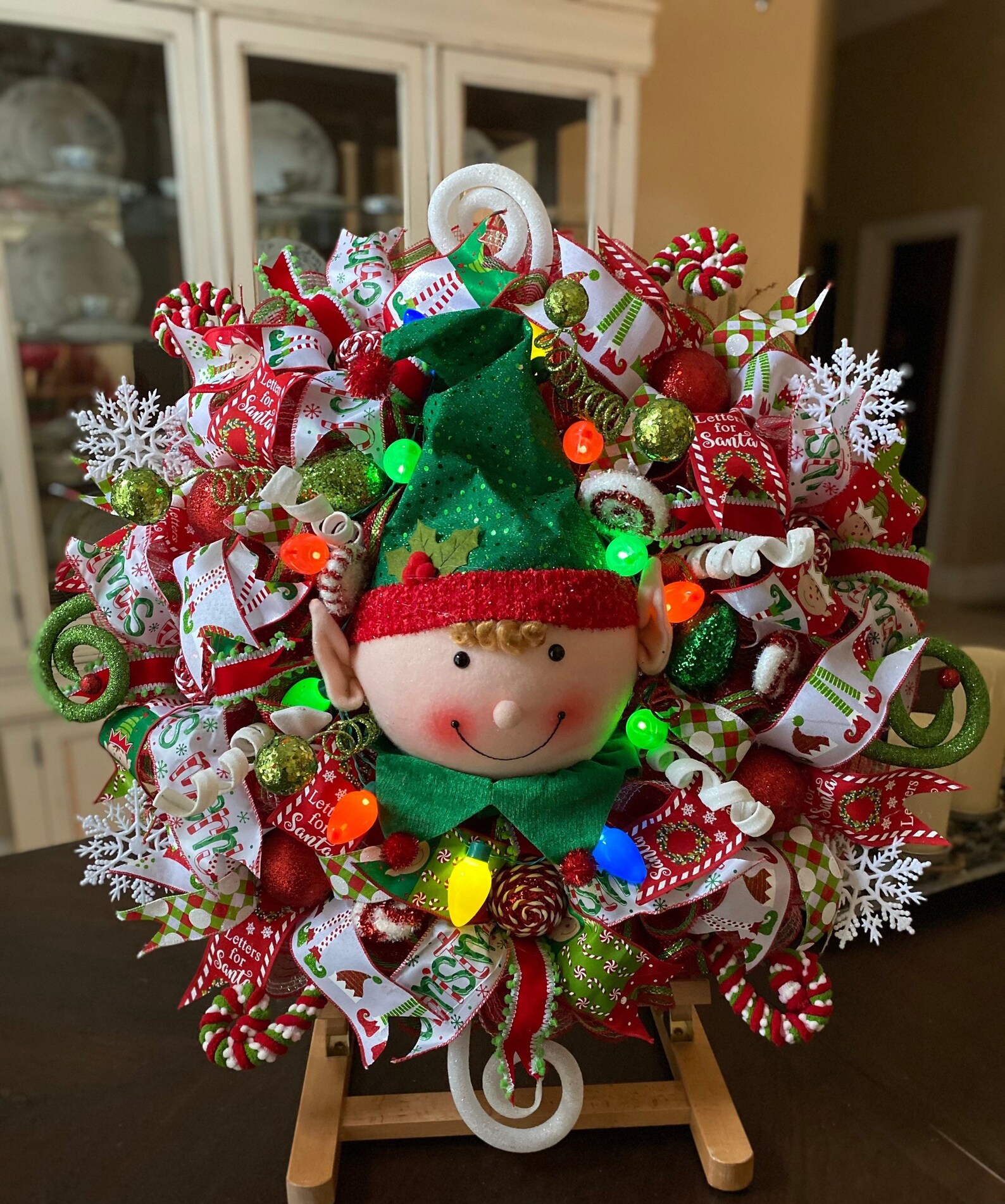 Elf Wreath, Elf Swag, Elf Decor, Elf Decorations, Grinch Wreath ...