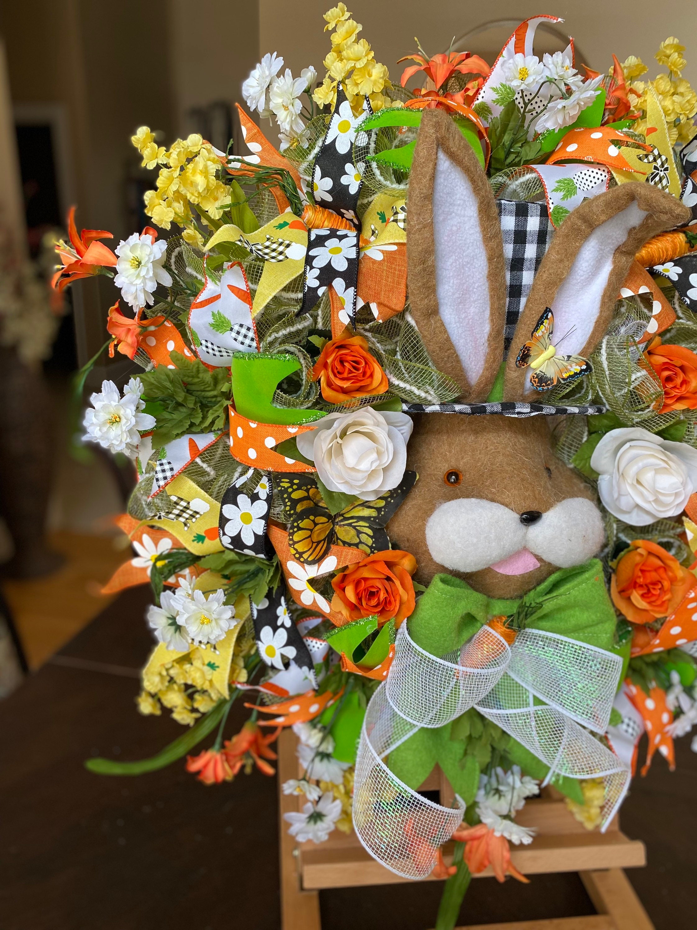 Easter Bunny Wreath Easter Bunny Swag Easter Wreath Easter - Etsy