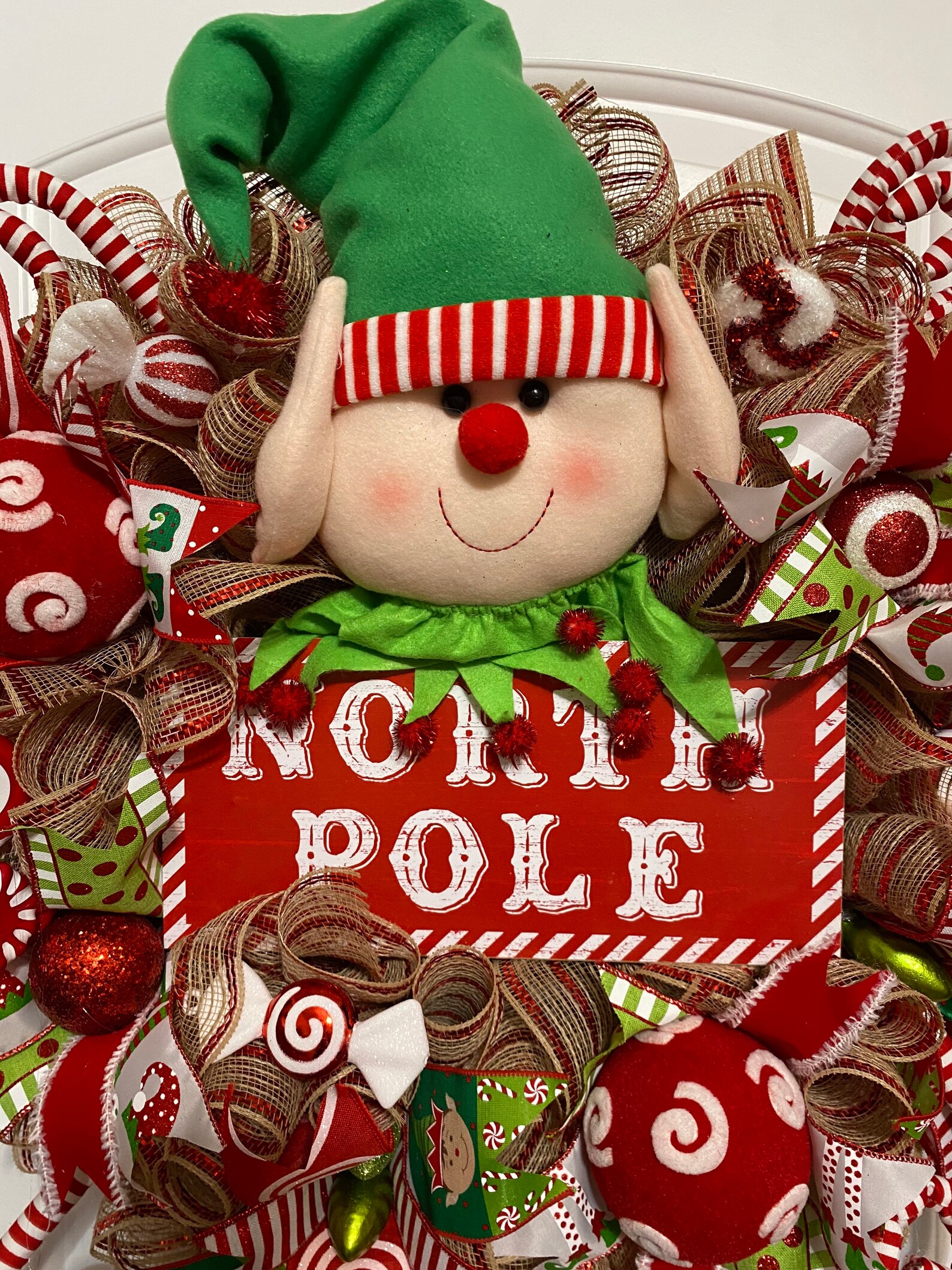 Christmas Wreath Elf Wreath Christmas Swag Elf Swag - Etsy