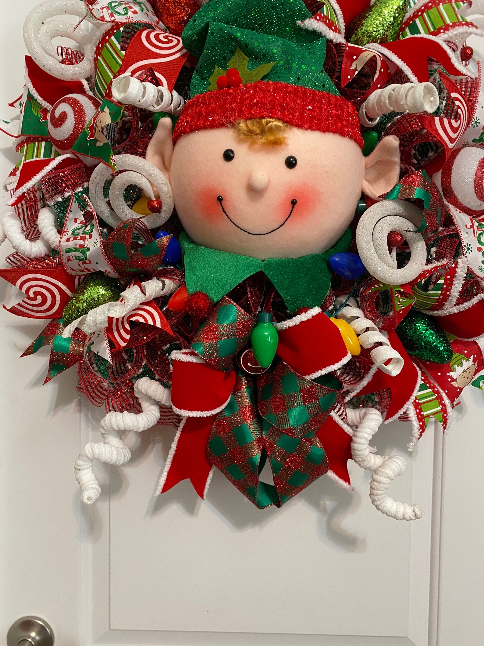 Elf Wreath Elf Swag Elf Decor Elf Decorations Grinch - Etsy