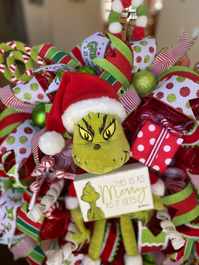 Grinch Wreaths Grinch Swags Grinch Decor Grinch - Etsy