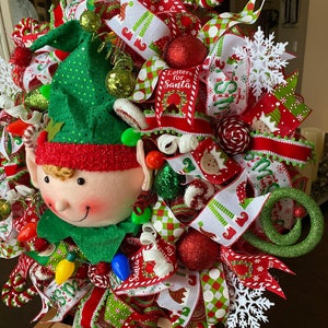 Elf Wreath, Elf Swag, Elf Decor, Elf Decorations, Grinch Wreath ...