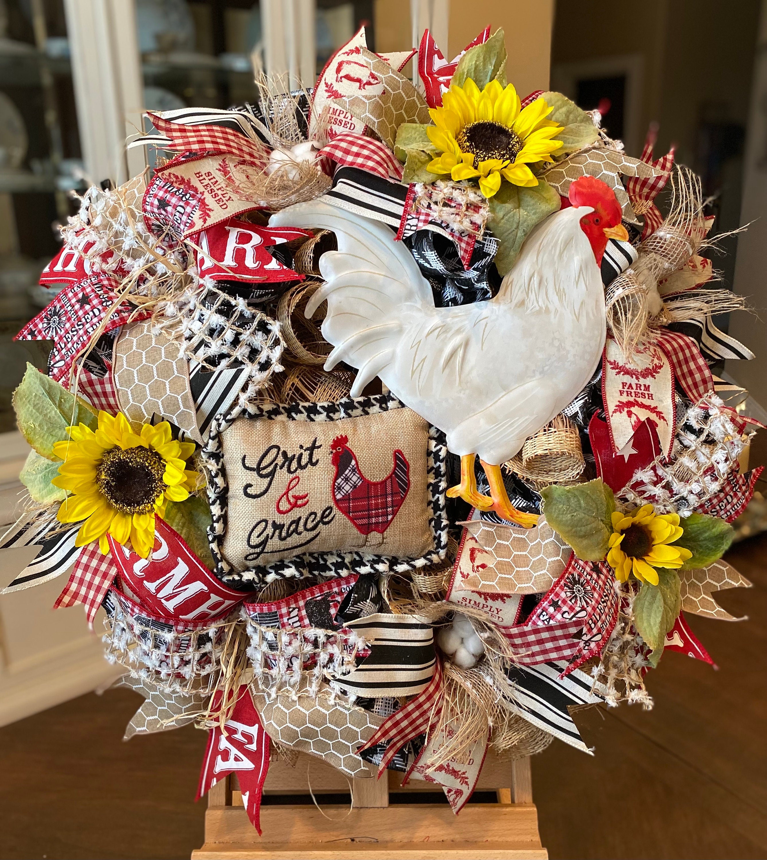 Farmhouse Wreaths, Farmhouse Swags, Rooster Wreaths, Rooster Swags ...