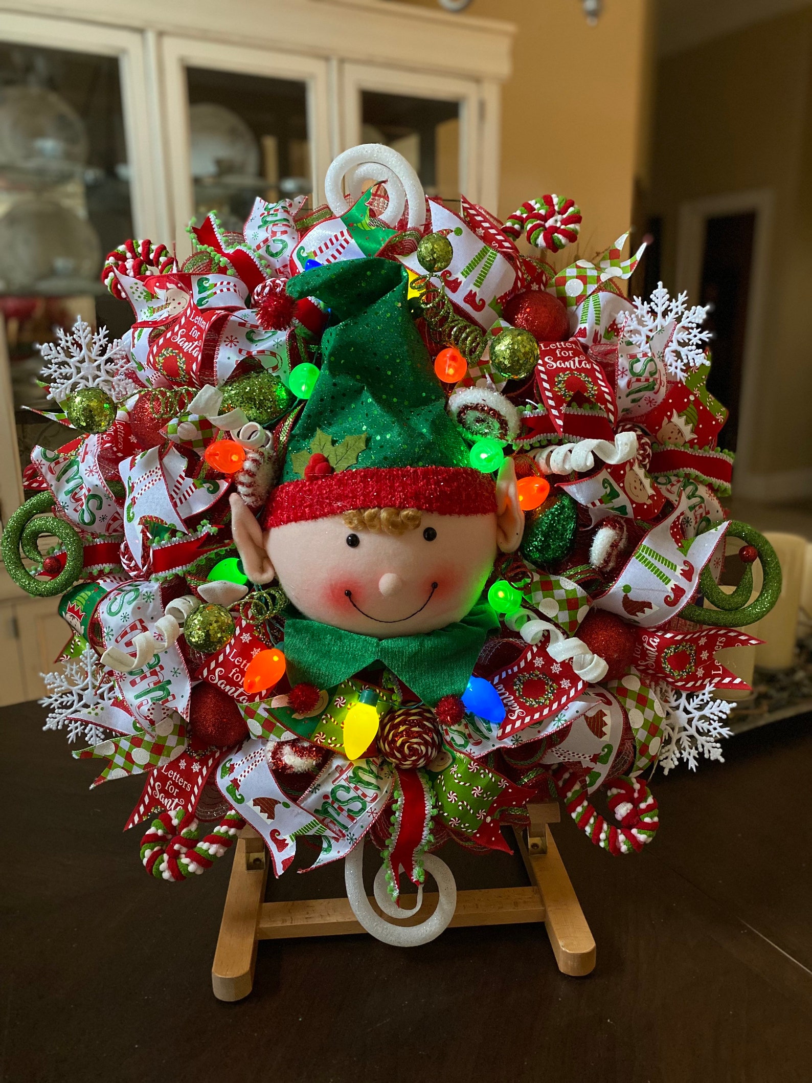 Elf Wreath, Elf Swag, Elf Decor, Elf Decorations, Grinch Wreath ...