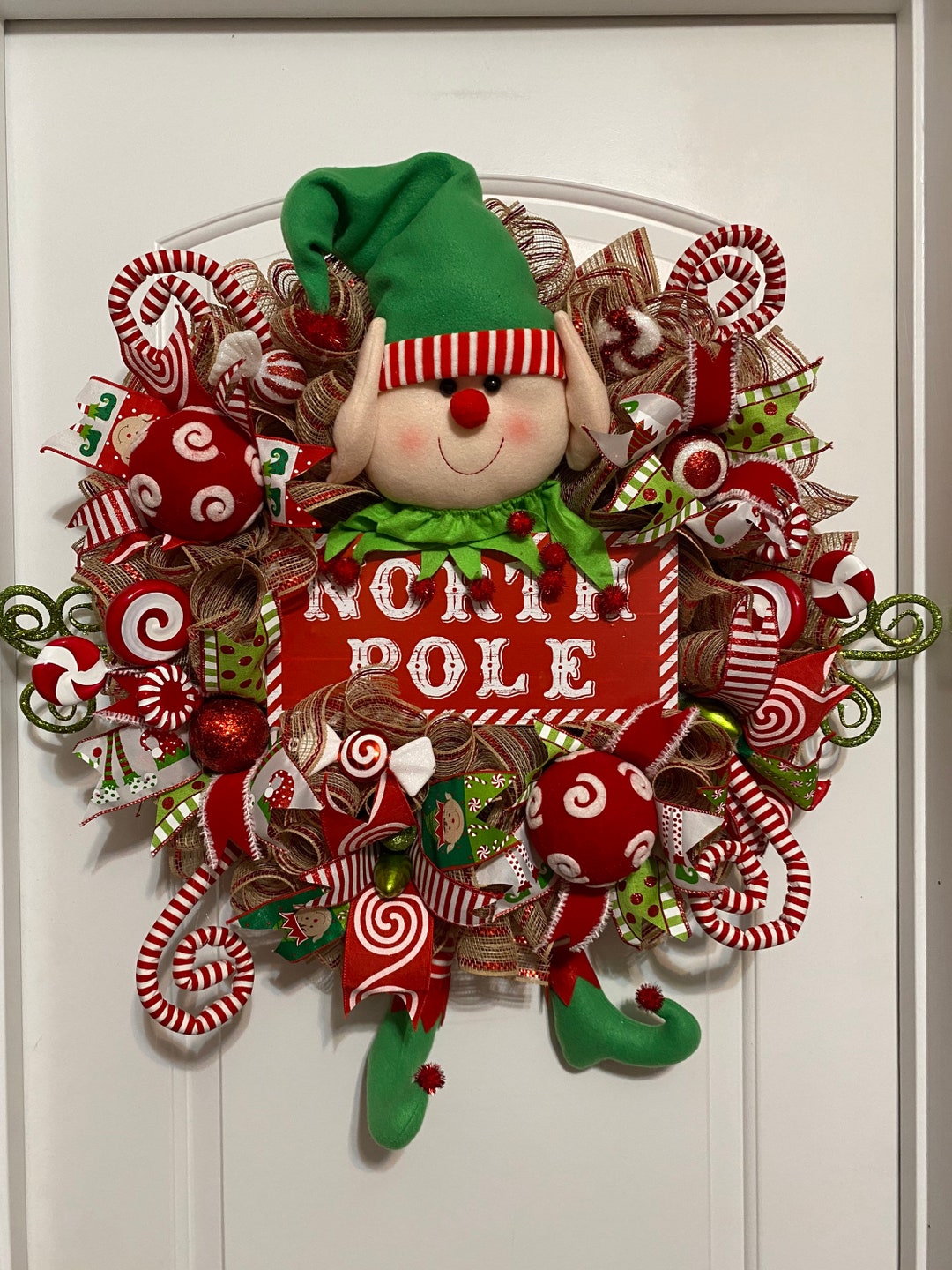 Christmas Wreath, Elf Wreath, Christmas Swag, Elf Swag, Christmas ...