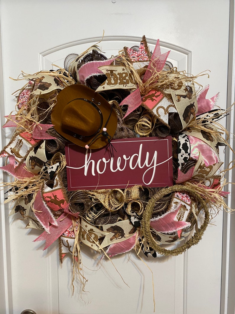 Howdy Wreath, Rodeo Wreath, Cowgirl Wreath, Cowgirl Swags, Howdy Swags ...