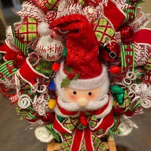 Santa Claus Wreath, Santa Swag, Santa Claus Swag, Christmas Wreath ...
