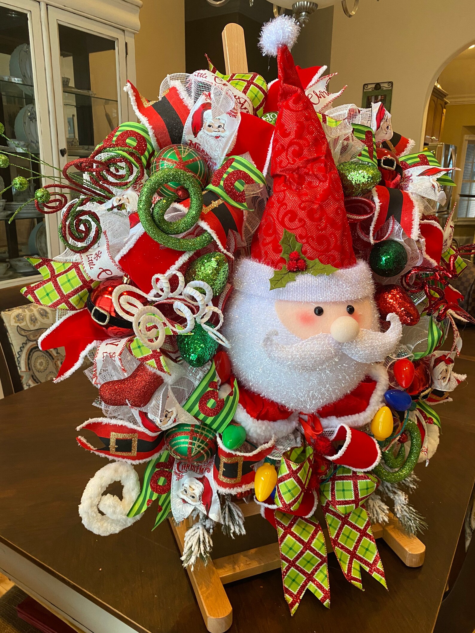 Santa Claus Wreath Santa Swag Santa Claus Swag Christmas - Etsy