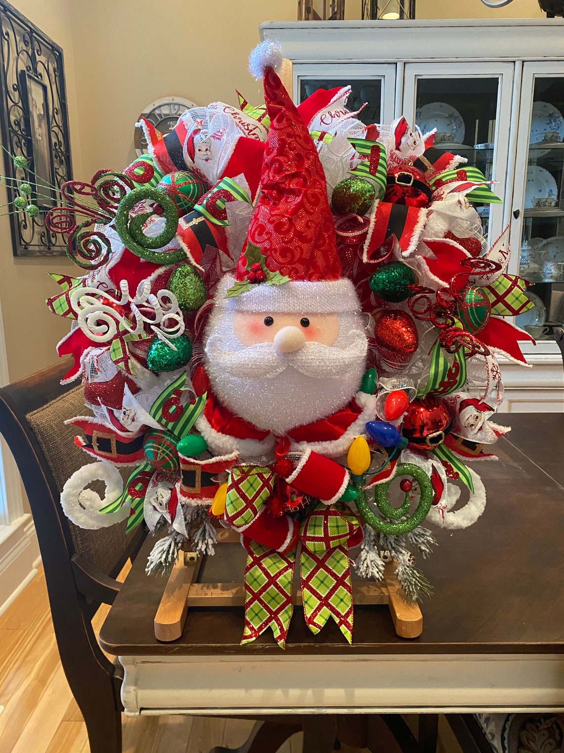 Santa Claus Wreath Santa Swag Santa Claus Swag Christmas - Etsy