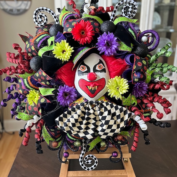Scary Clown Wreaths - Etsy