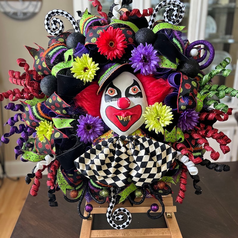 Scary Clown Wreaths - Etsy