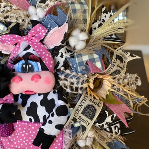 Farmhouse Wreaths Farmhouse Swags Cow Wreaths Cow Swags - Etsy