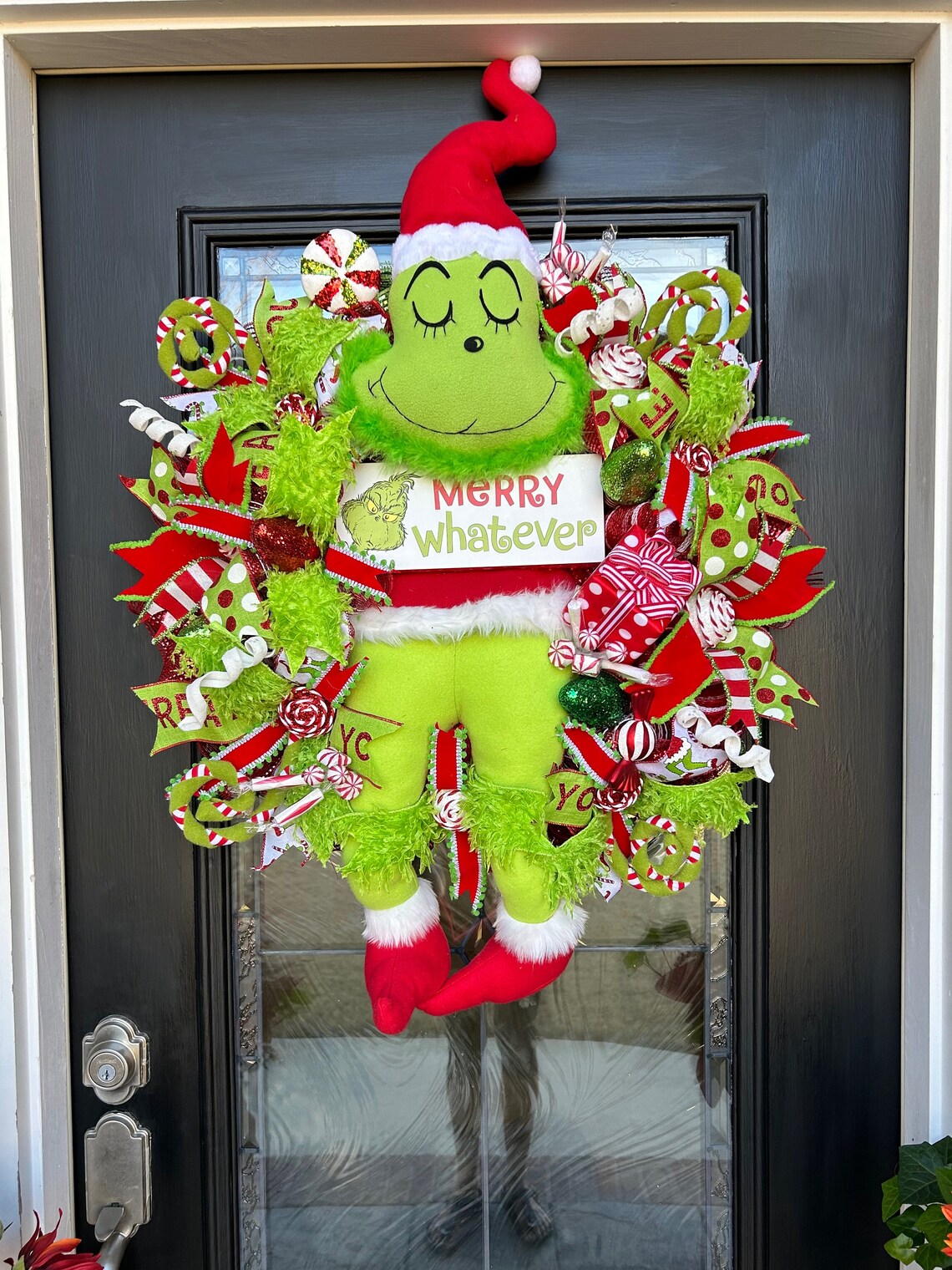 Grinch Inspired Wreaths, Grinch Swags, Grinch Decor, Grinch Decorations ...