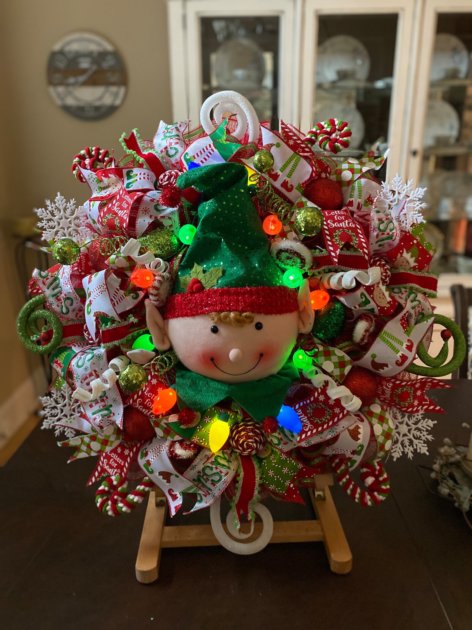 Elf Wreath, Elf Swag, Elf Decor, Elf Decorations, Grinch Wreath ...