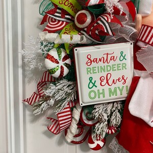 Santa Wreath, Christmas Wreath, Christmas Swag, Mrs Claus Wreath, Ms ...
