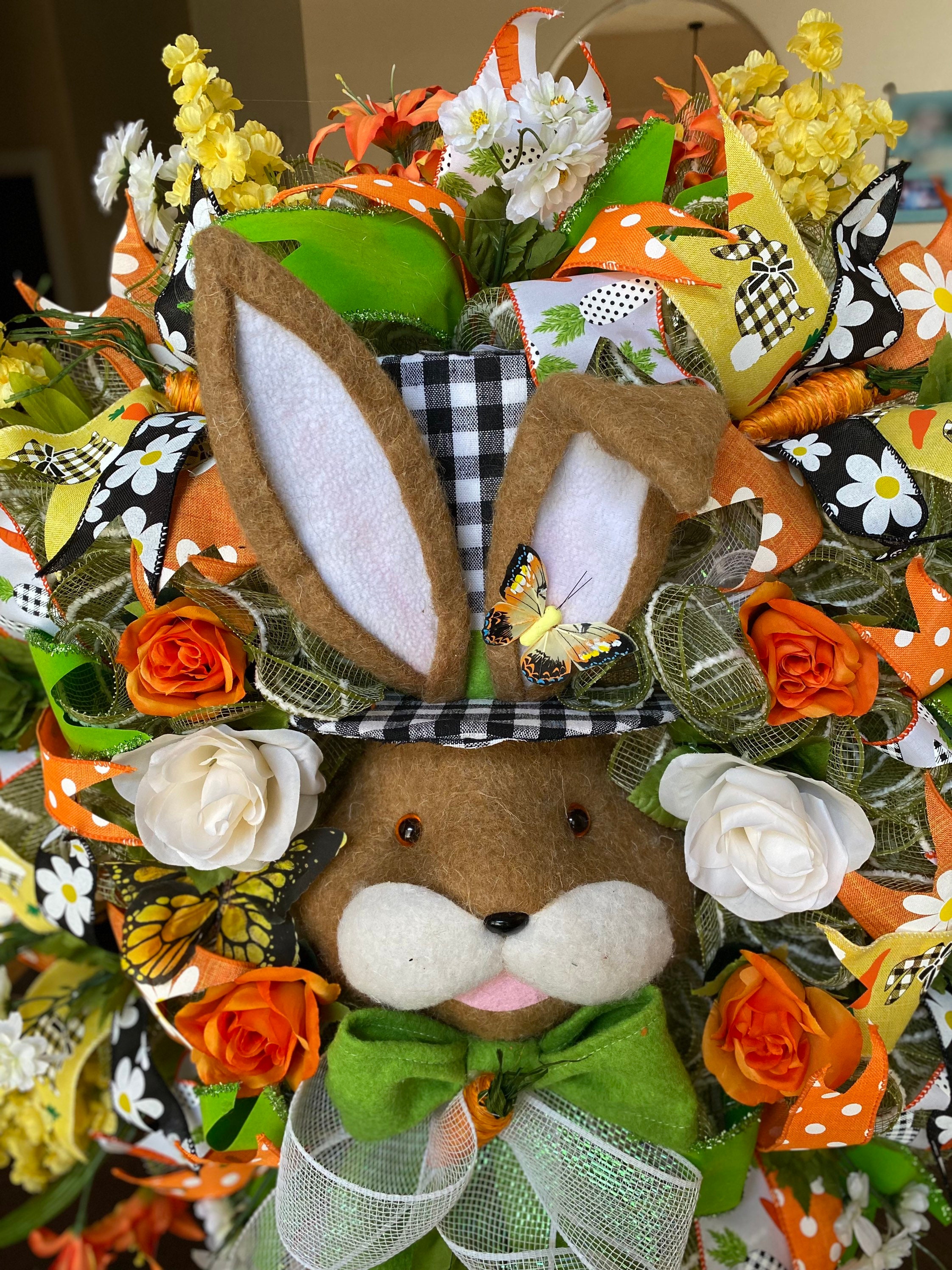Easter Bunny Wreath Easter Bunny Swag Easter Wreath Easter - Etsy