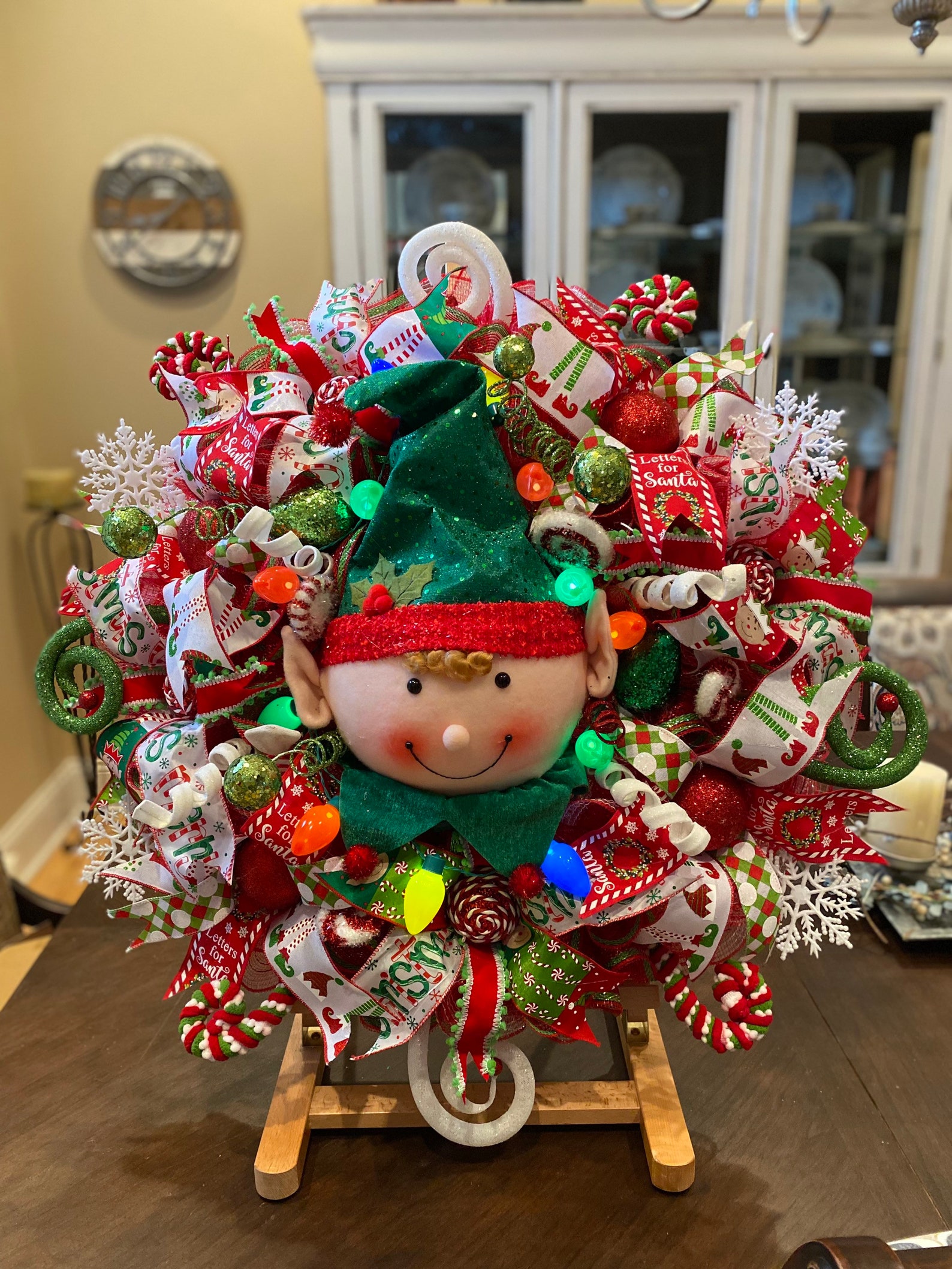 Elf Wreath, Elf Swag, Elf Decor, Elf Decorations, Grinch Wreath ...