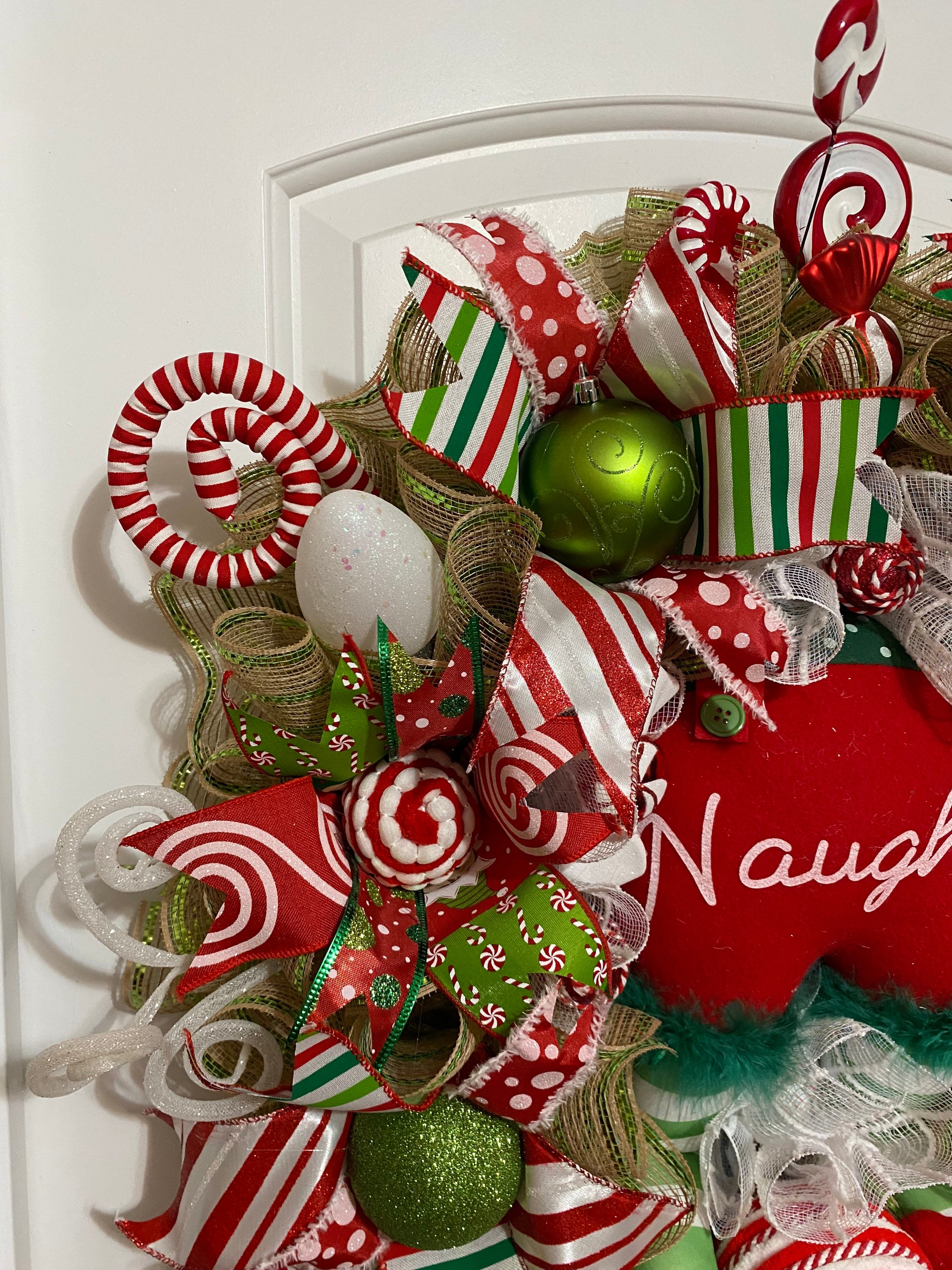 Naughty Elf Wreath Elf Swag Elf Decor Christmas Wreath - Etsy
