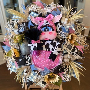 Farmhouse Wreaths, Farmhouse Swags, Cow Wreaths, Cow Swags, Farmhouse ...
