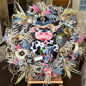 Farmhouse Wreaths, Farmhouse Swags, Cow Wreaths, Cow Swags, Farmhouse ...