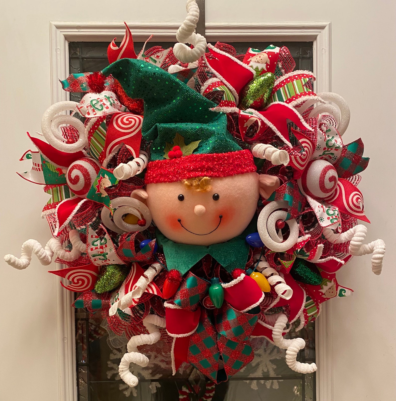 Elf Wreath Elf Swag Elf Decor Elf Decorations Grinch - Etsy