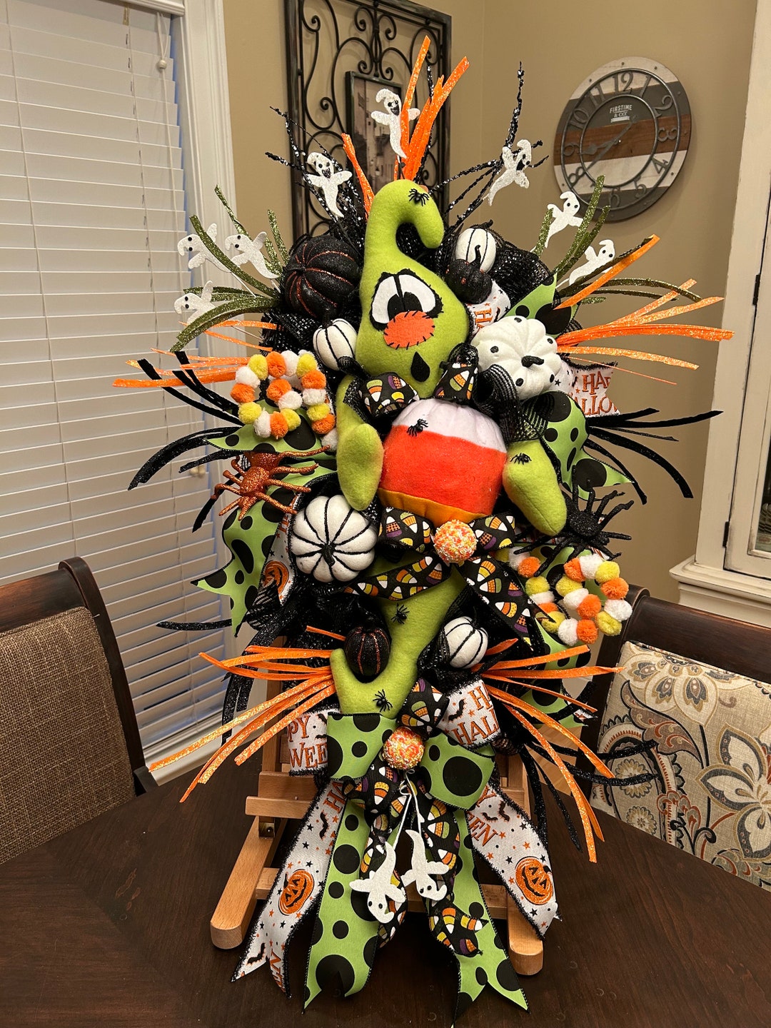 Ghost Wreath, Halloween Wreath, Ghost Swag, Halloween Swag, Ghost Decor ...