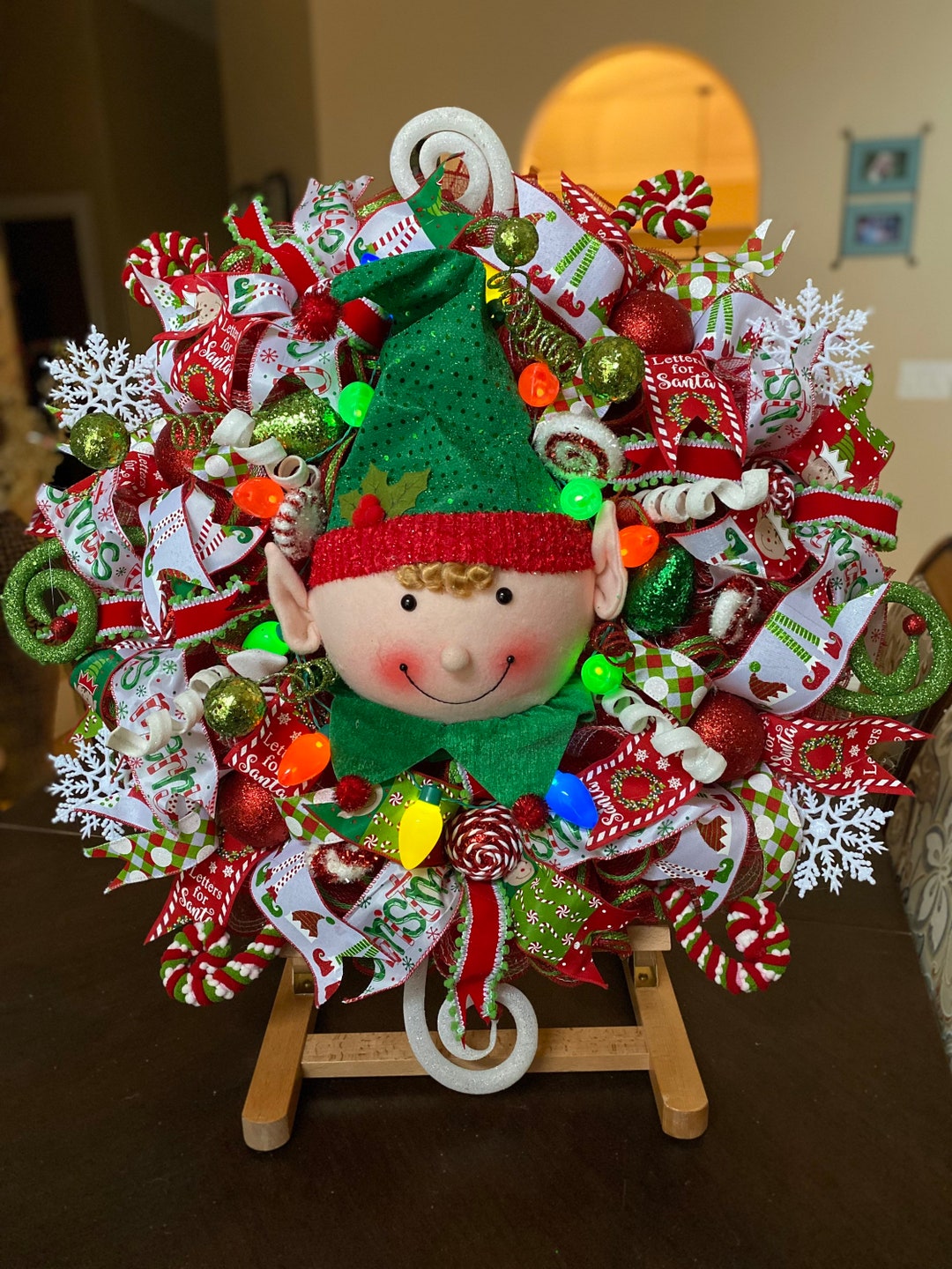 Elf Wreath, Elf Swag, Elf Decor, Elf Decorations, Grinch Wreath ...