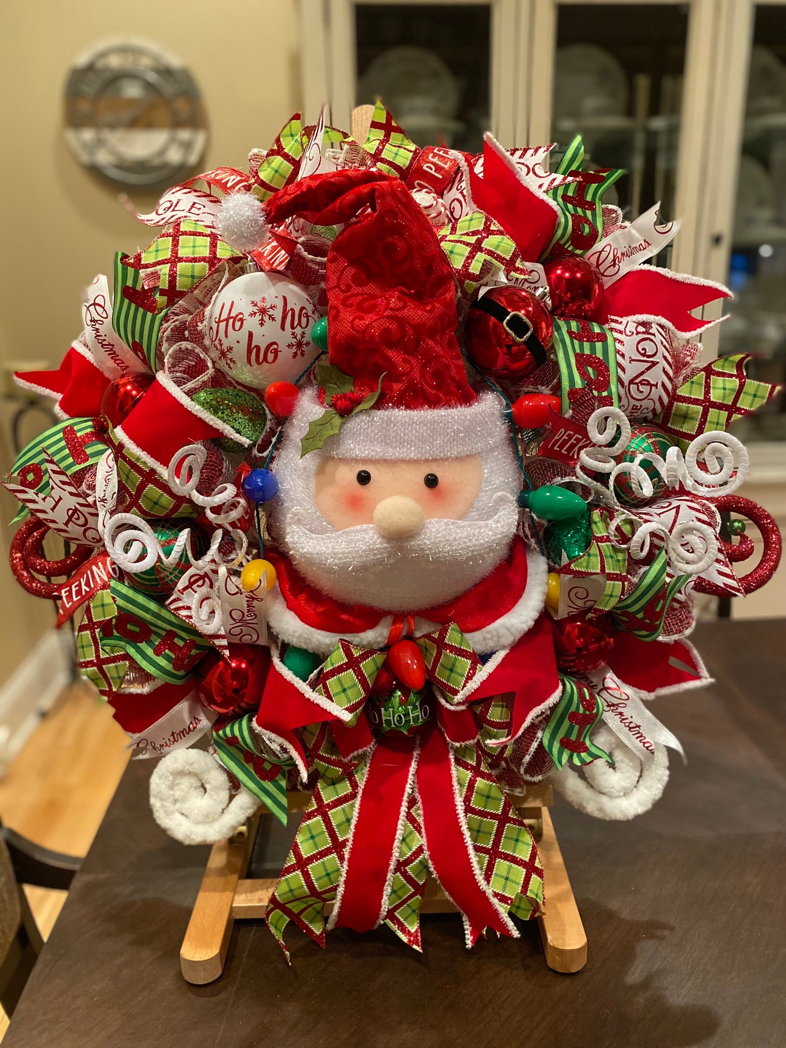 Santa Claus Wreath Santa Swag Santa Claus Swag Christmas - Etsy