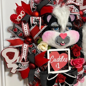 Skunk Wreath, Skunks, Valentine’s Day Wreaths, February 14th Attachment ...