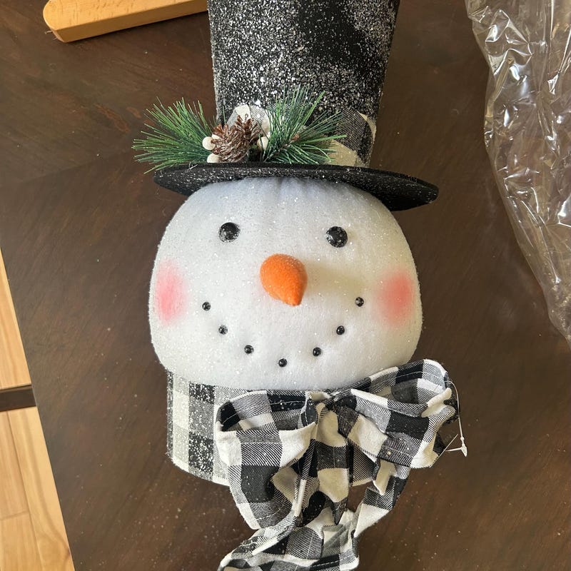 Snowman Head Tree Topper - Etsy