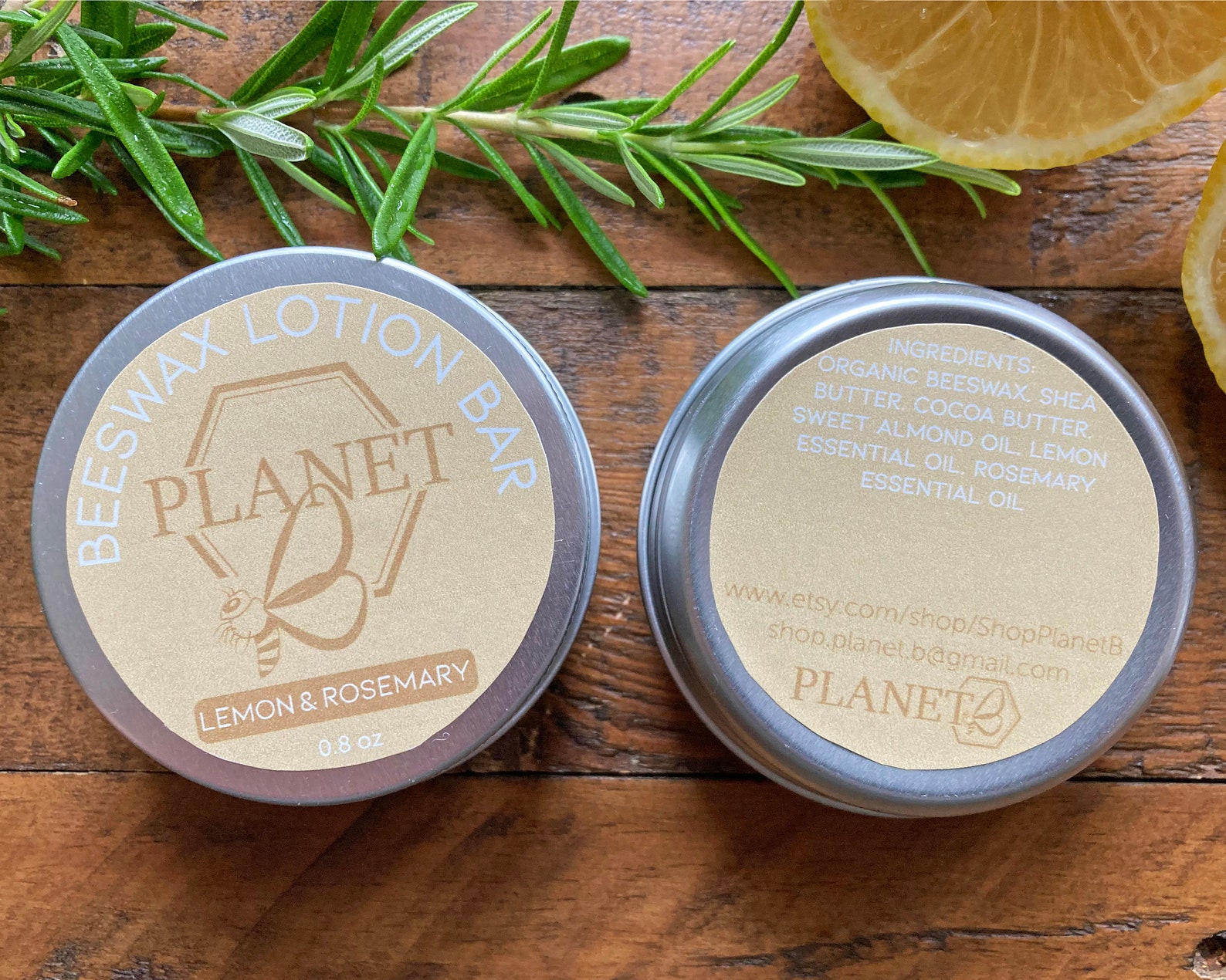 Beeswax Lotion Bar Handmade Lemon & Rosemary - Etsy Israel