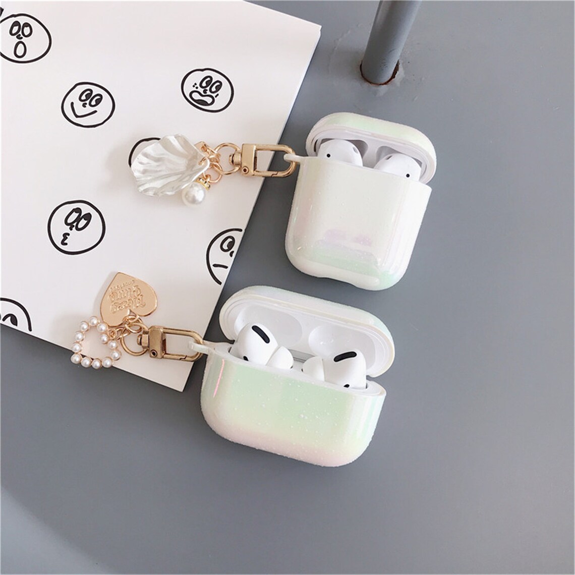 Airpod case for gen 1/2 and pro Luxury Glitter Hard Earphone | Etsy