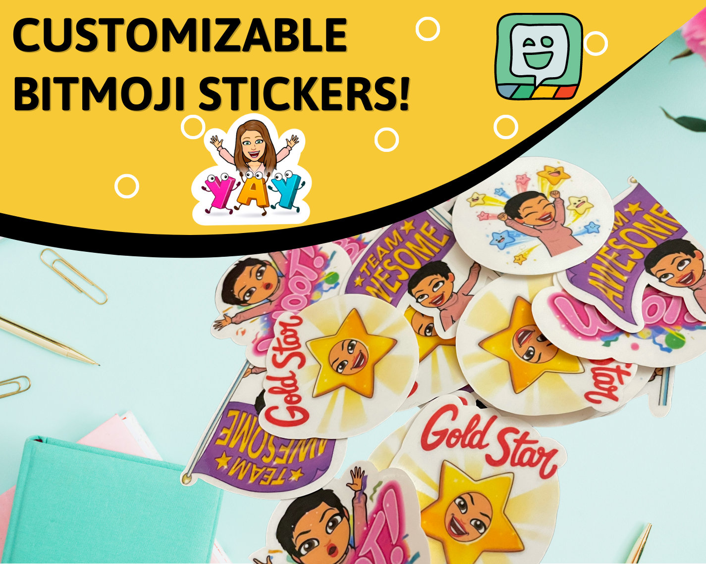 CUSTOM Vinyl Bitmoji Stickers Multiple Sizes Laptop | Etsy