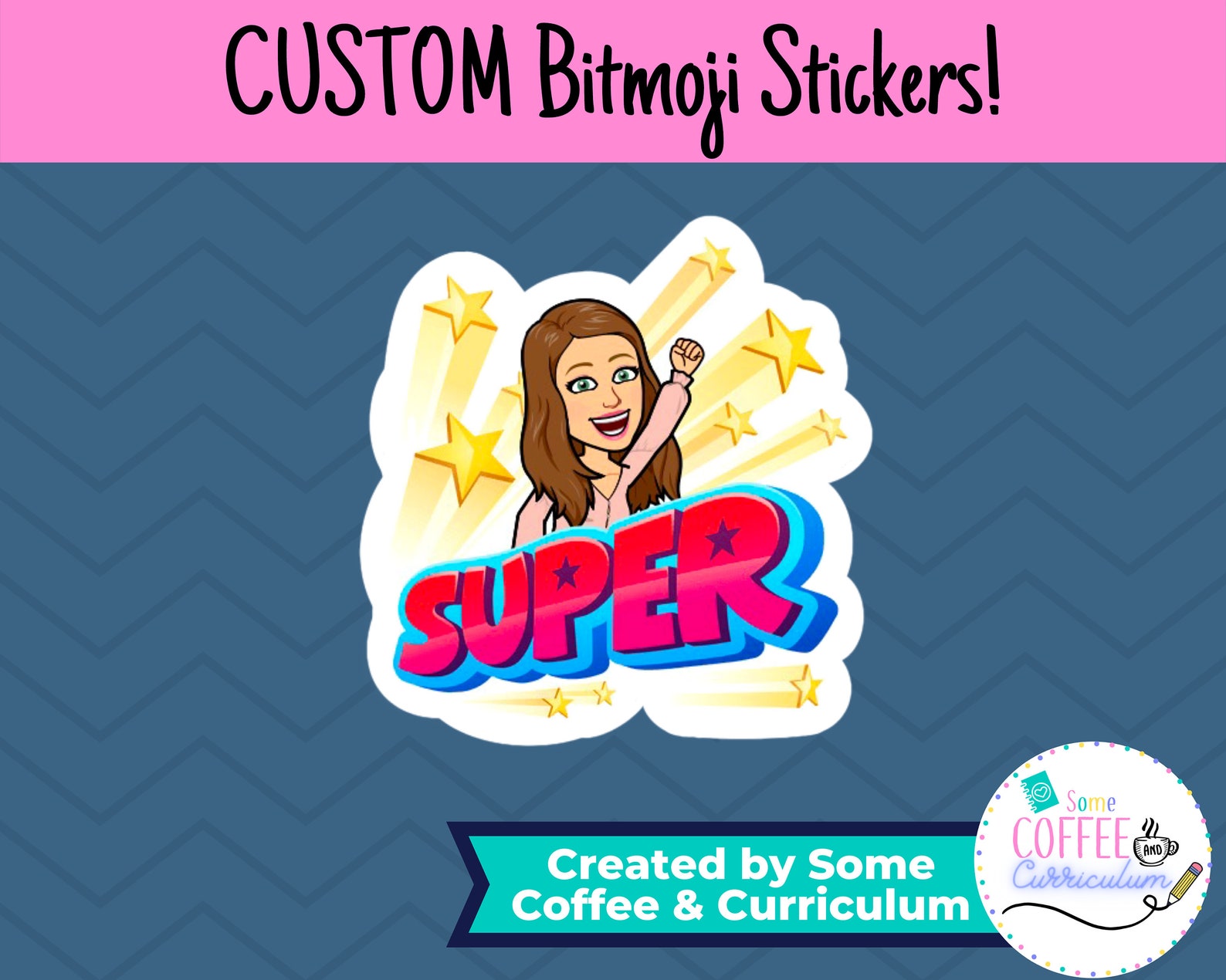 CUSTOM Vinyl Bitmoji Stickers Multiple Sizes Laptop | Etsy