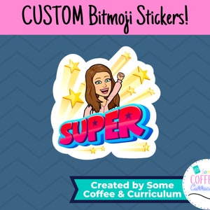 CUSTOM Vinyl Bitmoji Stickers Multiple Sizes Laptop | Etsy