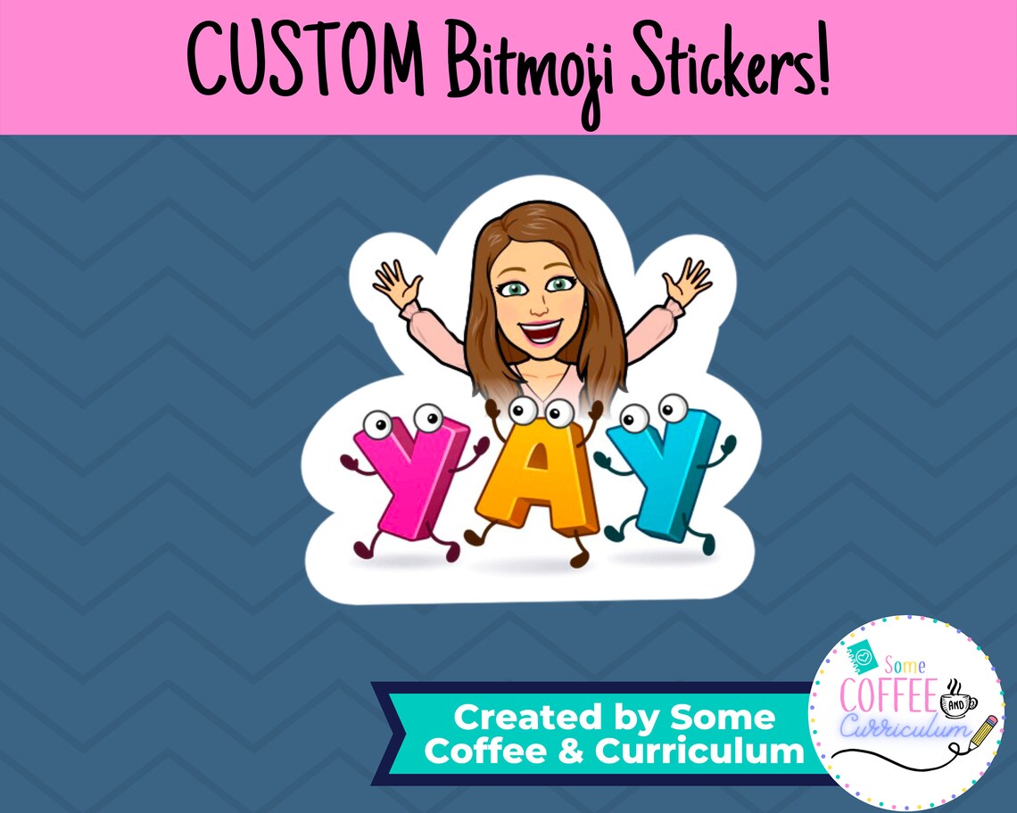 CUSTOM Vinyl Bitmoji Stickers Multiple Sizes Laptop | Etsy