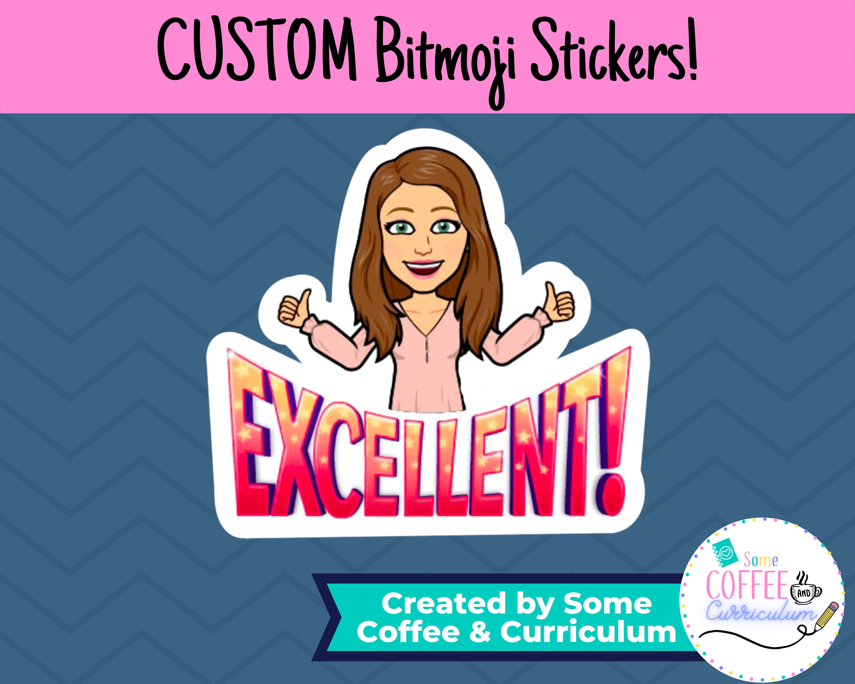 CUSTOM Vinyl Bitmoji Stickers Multiple Sizes Laptop | Etsy