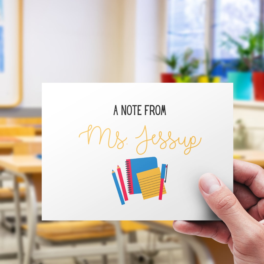 Customizable Teacher Stationery Set Teacher Notecards Cards for ...
