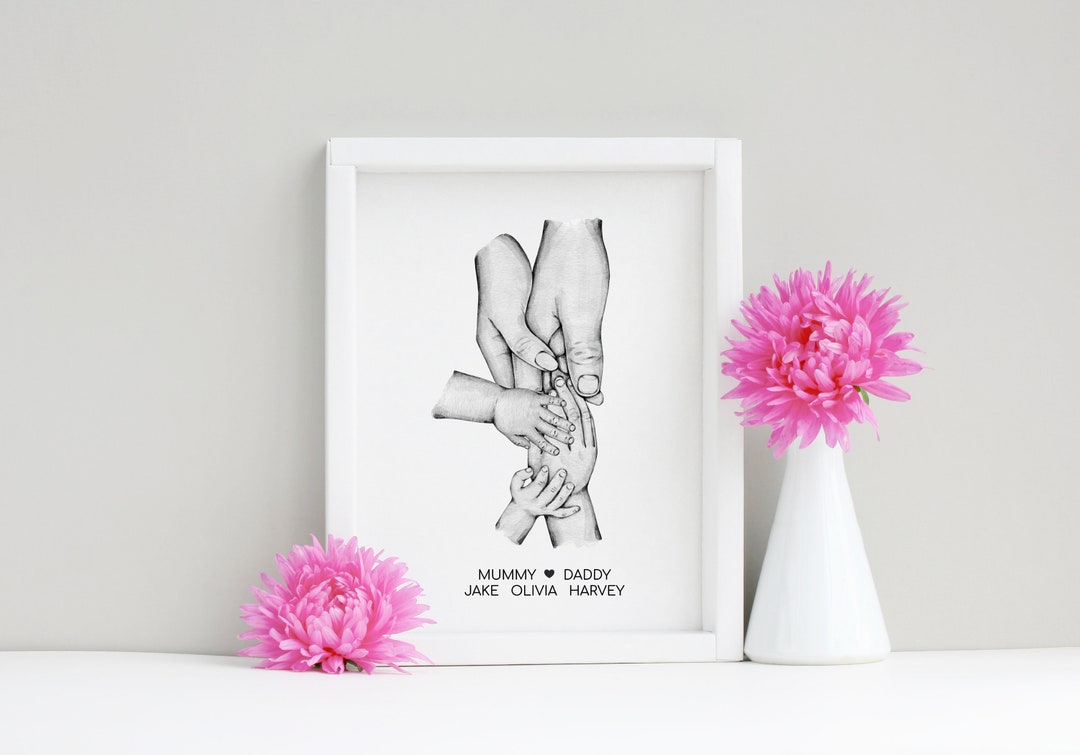 Fathers Day gift Daddy Dad Mum Mummy birthday family A4 print digital ...