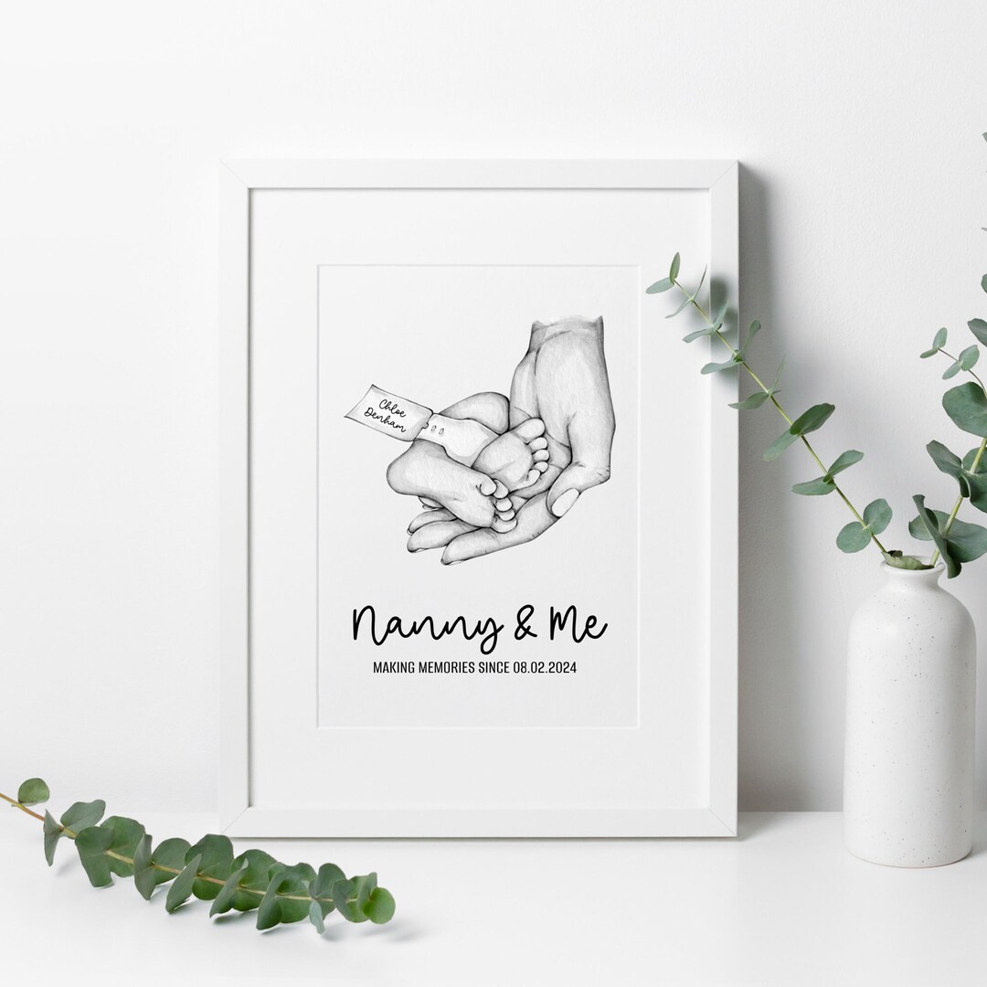 Nanny & Me Print Birthday Thank You Gift Printable Download Baby ...