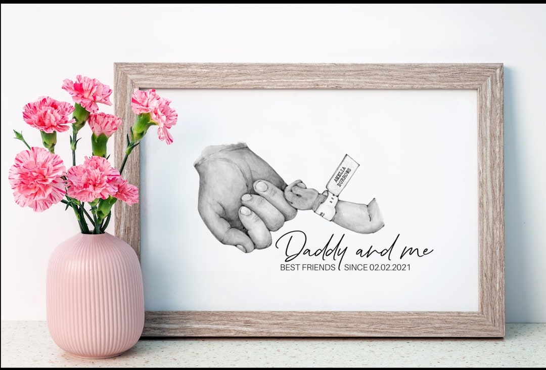 Christmas Daddy and Me A4 Unframed Print or Printable Digital - Etsy