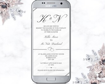 Sms Wedding Invitation - Etsy UK