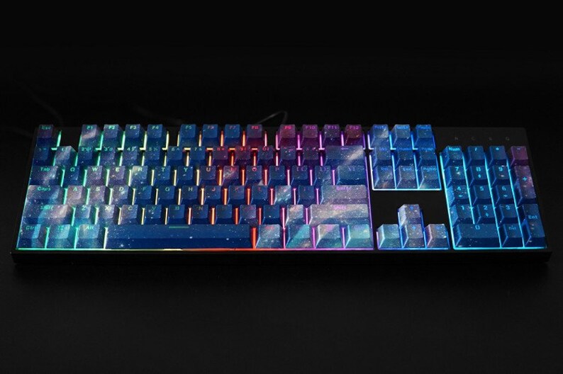 Night Sky Milky Way Backlit PBT Keycap Set for Mechanical | Etsy