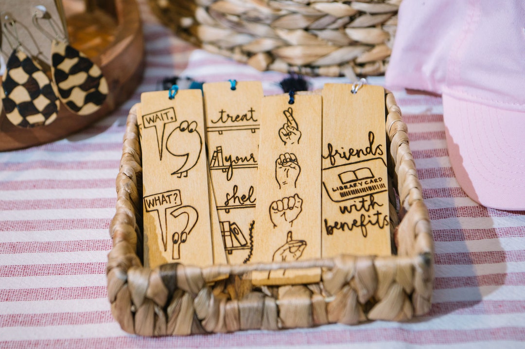 Hand Wood Burned Bookmarks (punny/funny Gift, Gift for Book Lover, Book ...