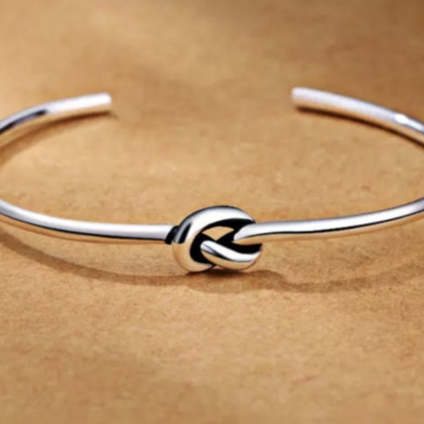 Silver Knot Bracelet - Etsy