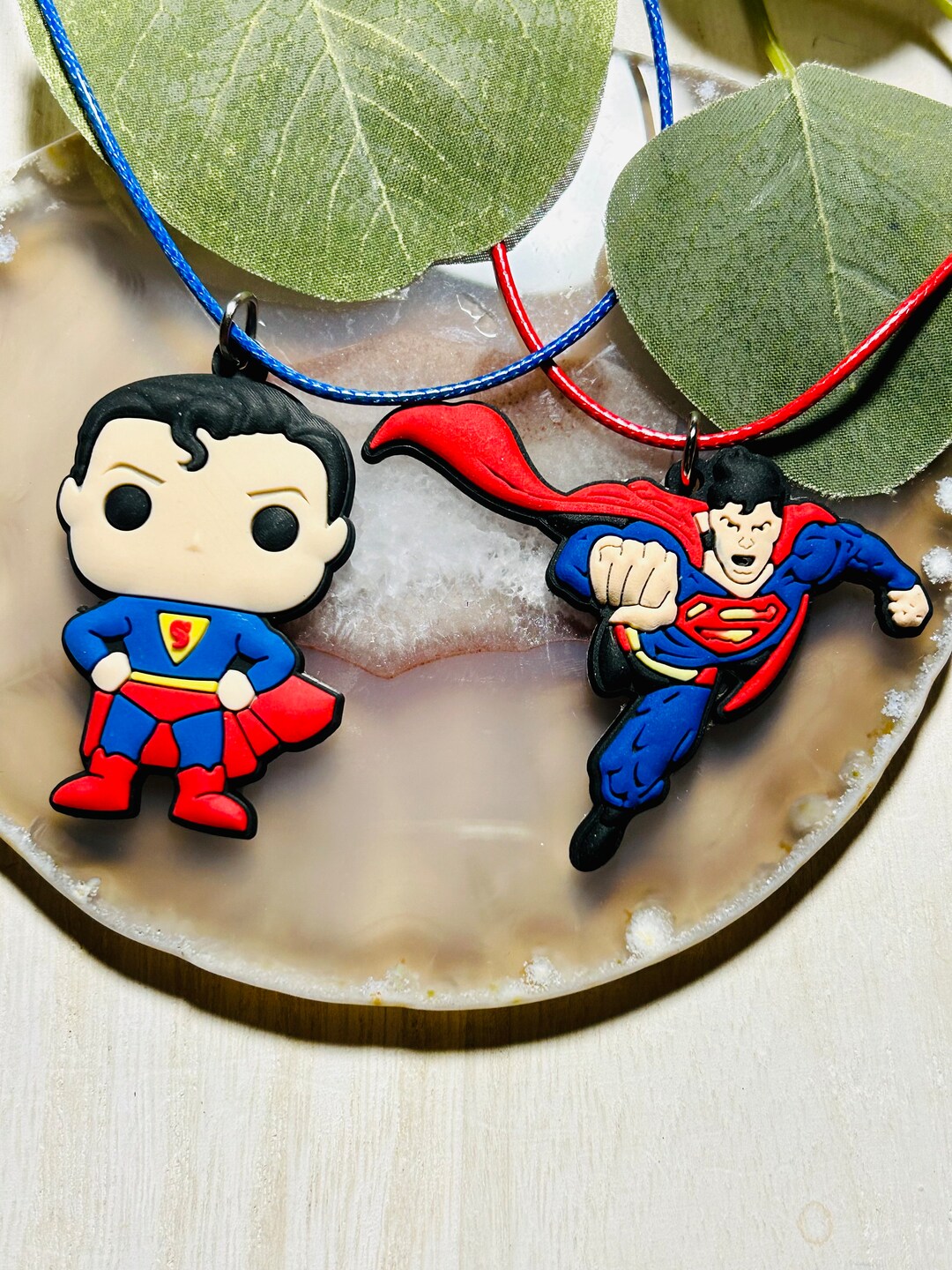 Flying Hero Kids Necklace, Super Strength Hero Pendant, Comic Style ...
