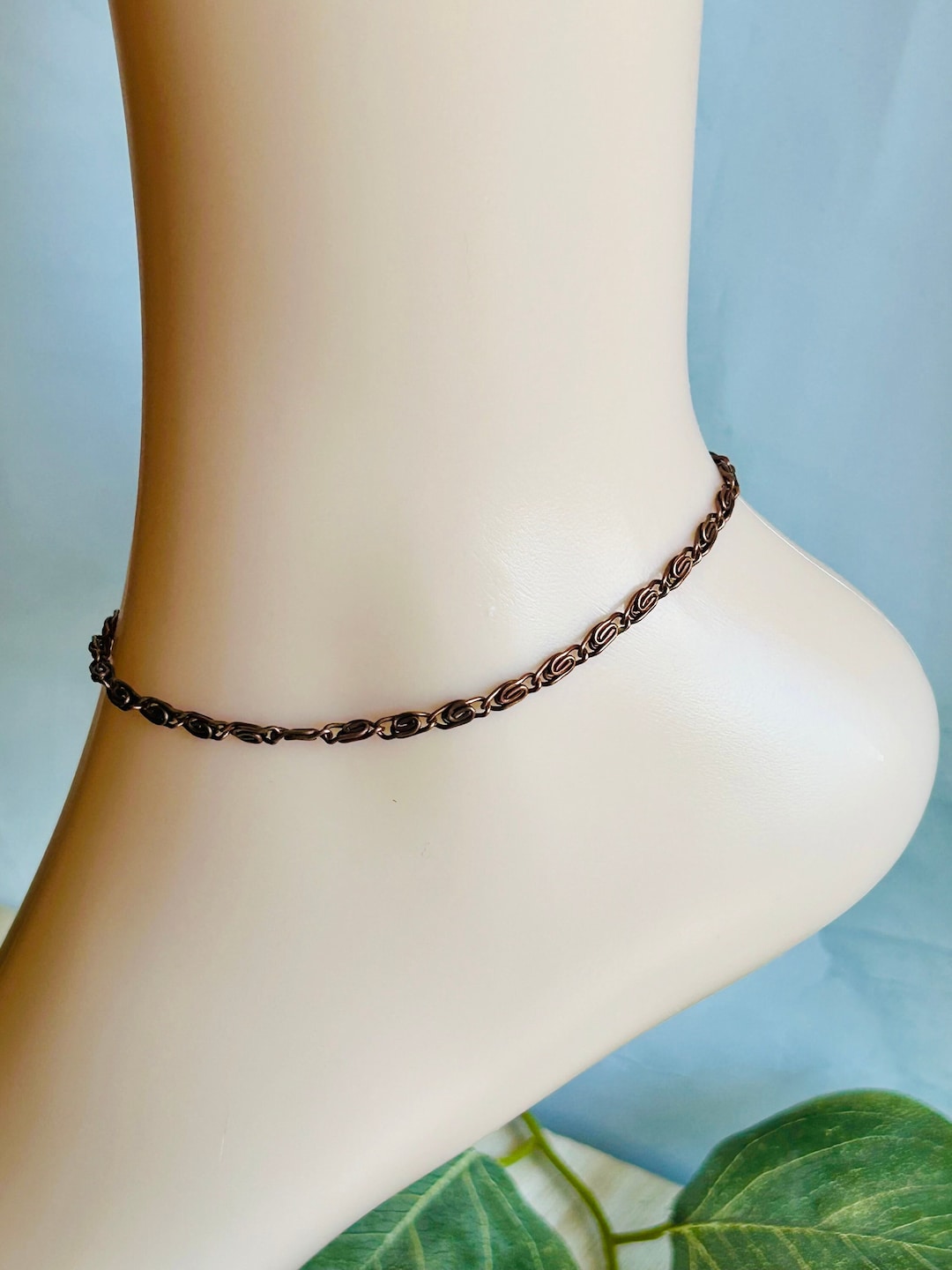 Twisted Wire Anklet: Womens Geometric Spiral Anklet - Etsy