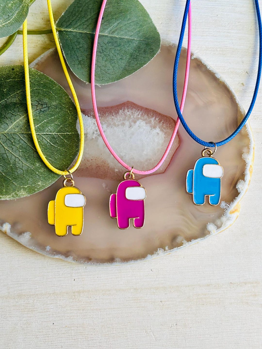 Kids Gamer Necklace, Colorful Space Crewmate Necklace, Gaming Necklace ...