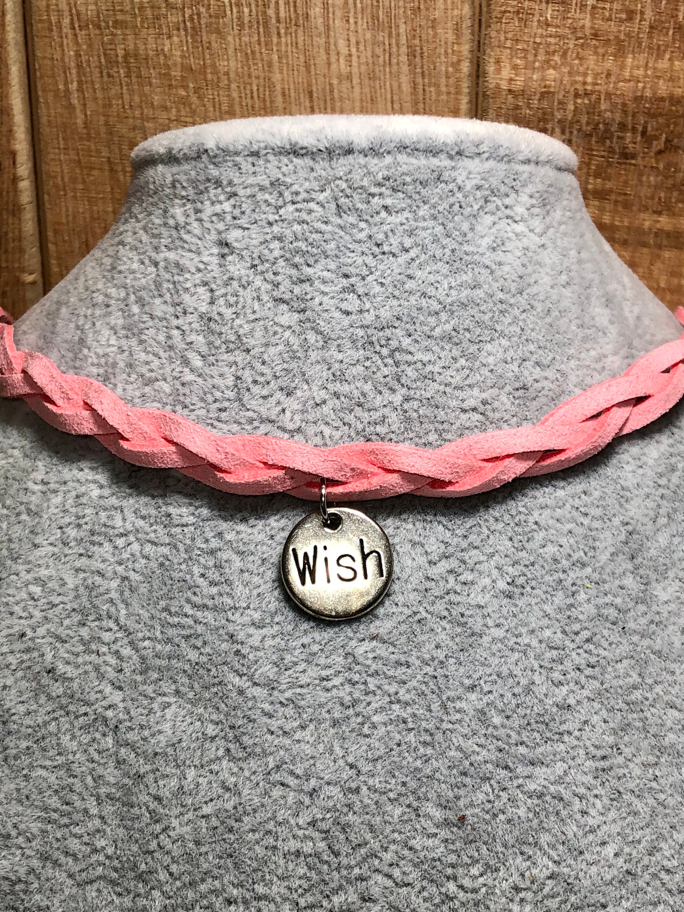 Girls Pink Choker Necklace Girls Wish Necklace - Etsy