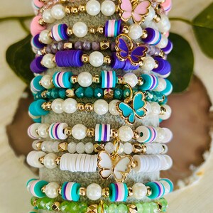 Kids Butterfly Stretch 3 Pack Bracelet , Girls Beaded Animal Bracelet ...